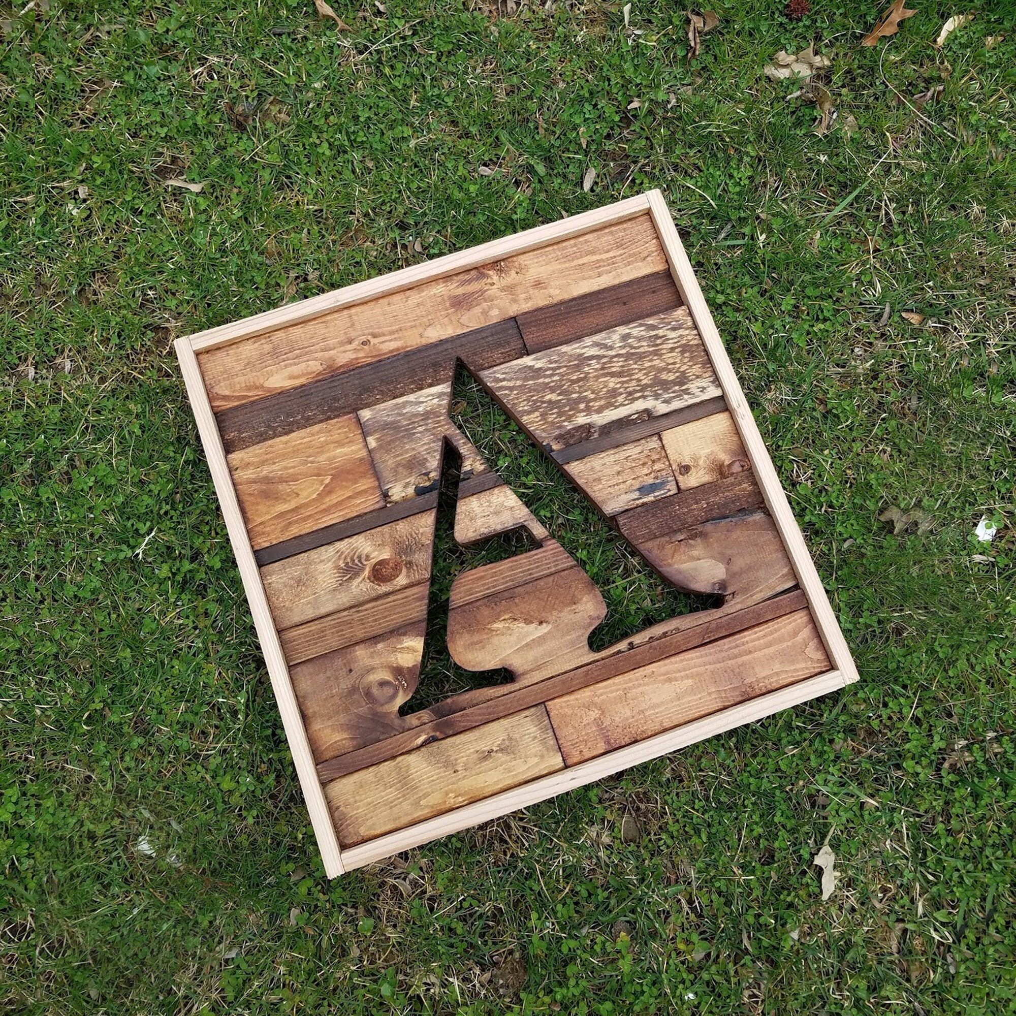 Large Wood Letter Monogram Rustic Letter Cutout Custom - Etsy