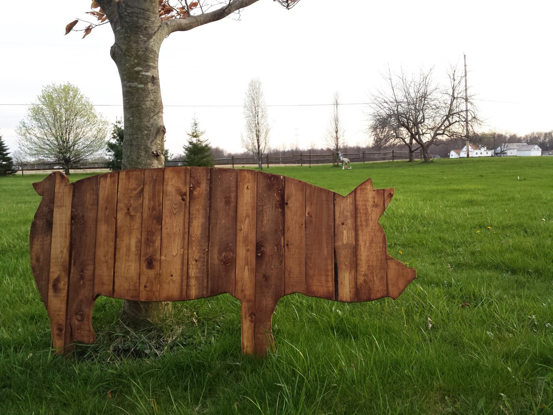 Pig Rustic Wood Cut Out Wooden Pig Outline Rustic Pig Large - Etsy