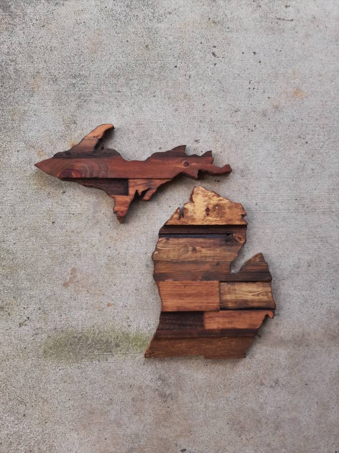 Michigan Rustic Wood State Cut Out Wooden Michigan State - Etsy