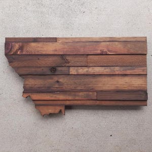 Montana Rustic Wood State Cut Out, Montana Wood Art Sign, Montana Wood ...