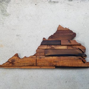 Virginia Wood Sign, Virginia Rustic Wood Sign, Wooden Virginia State ...