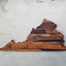Virginia Wood Sign, Virginia Rustic Wood Sign, Wooden Virginia State ...