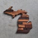 Michigan Rustic Wood State Cut Out, Wooden Michigan State Outline ...