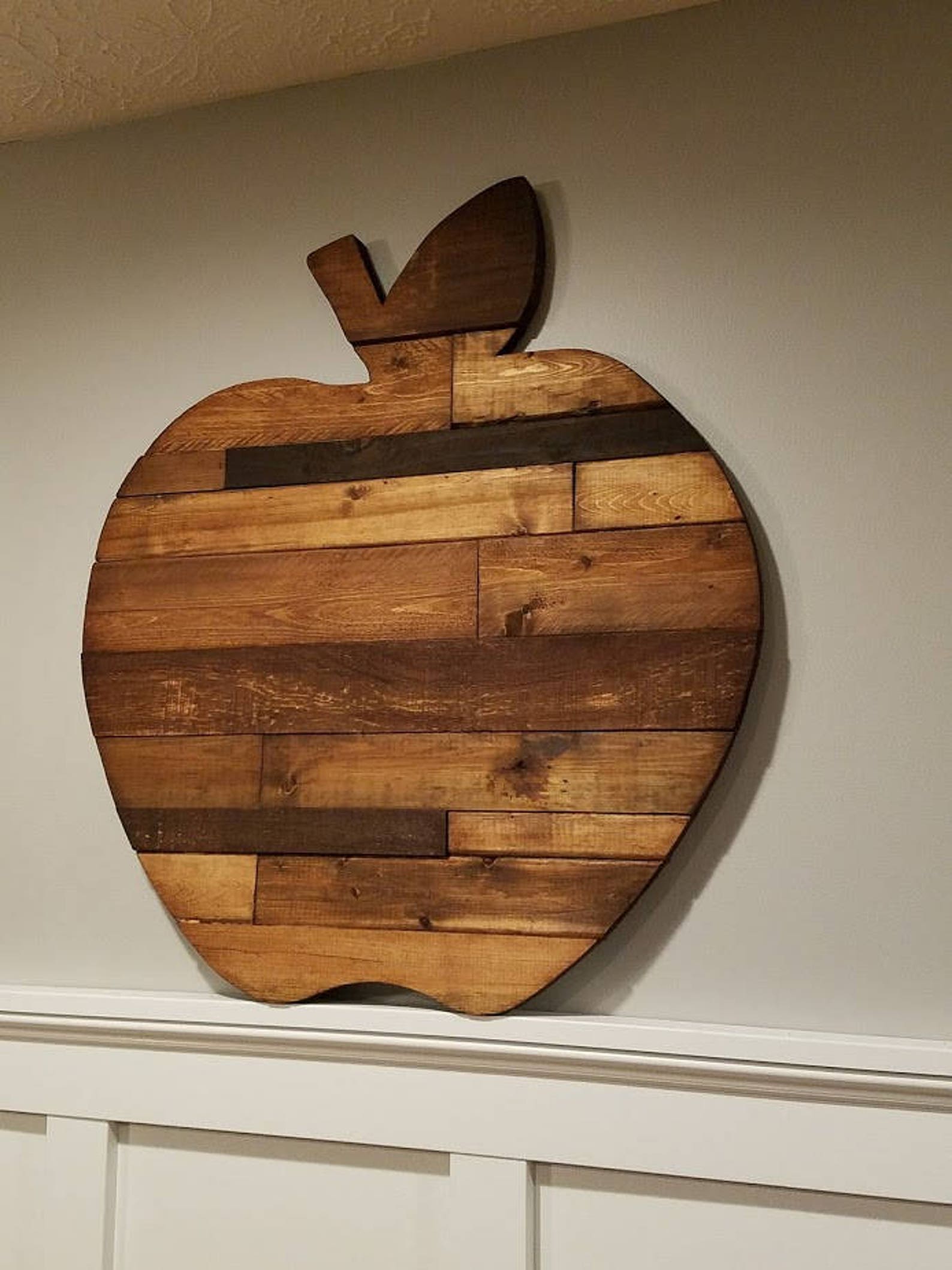 Apple Wood Apple Rustic Wood Apple Wooden Apple Outline - Etsy