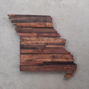 Missouri Rustic Wood State Cut Out, Wood Art Sign, Missouri Wood Sign ...