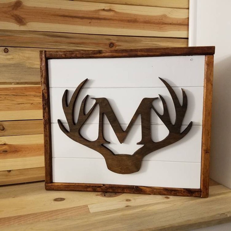Antler Monogram - Etsy