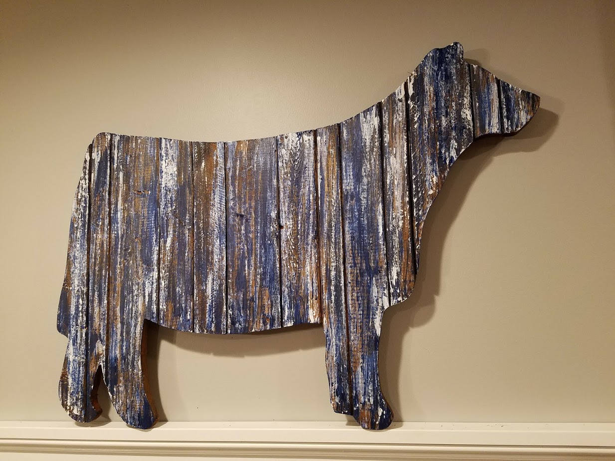 Cow Decor Rustic Cow Farm Art Heifer Wood Heifer Heifer | Etsy