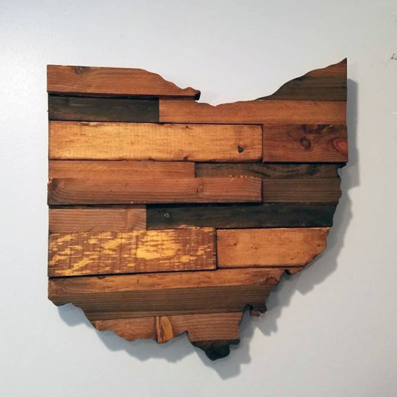 Rustic Wood State Cut Out Large State Cutout Wood State - Etsy