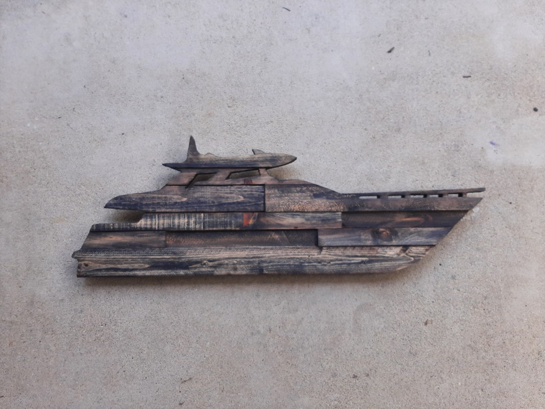 Yacht Sign, Wood Yacht Sign Wall Art Decor, Large Yacht Cutout ...