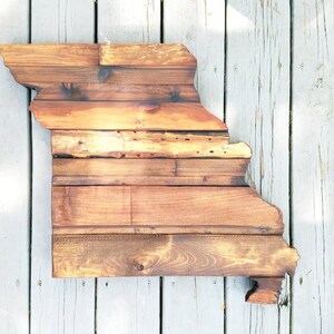 Missouri Rustic Wood State Cut Out, Wood Art Sign, Missouri Wood Sign ...