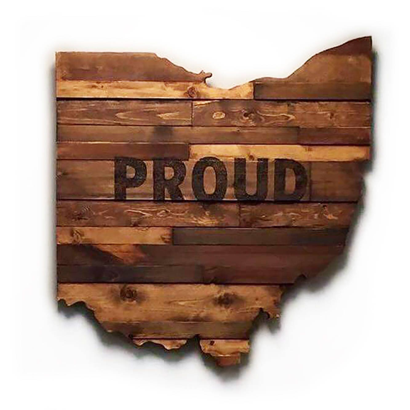 Ohio State Rustic Wood State Cut Out, Large Ohio State, Ohio Wooden ...