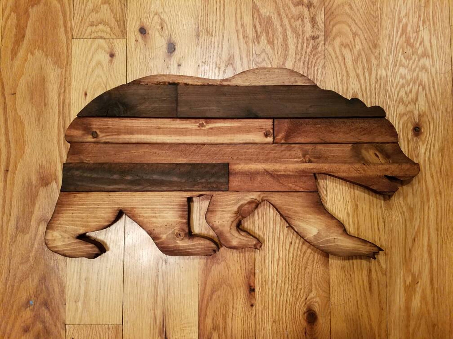 California Bear Wood Bear Rustic Wood Bear Wooden Bear - Etsy