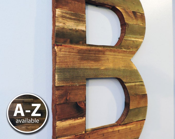 Large Wood Letters, Rustic Letter Cutout, Custom Wooden Wall Decor ...