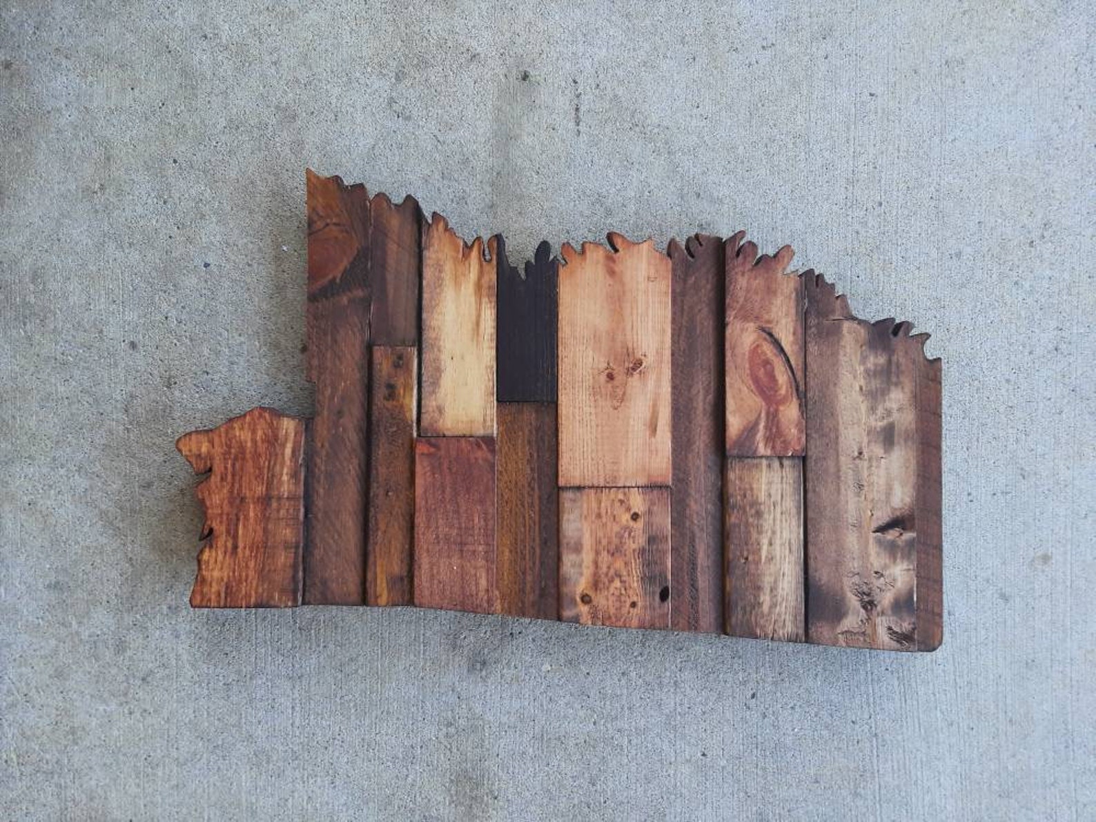 Mississippi Rustic Wood State Cut Out, Wooden Mississippi State Outline ...