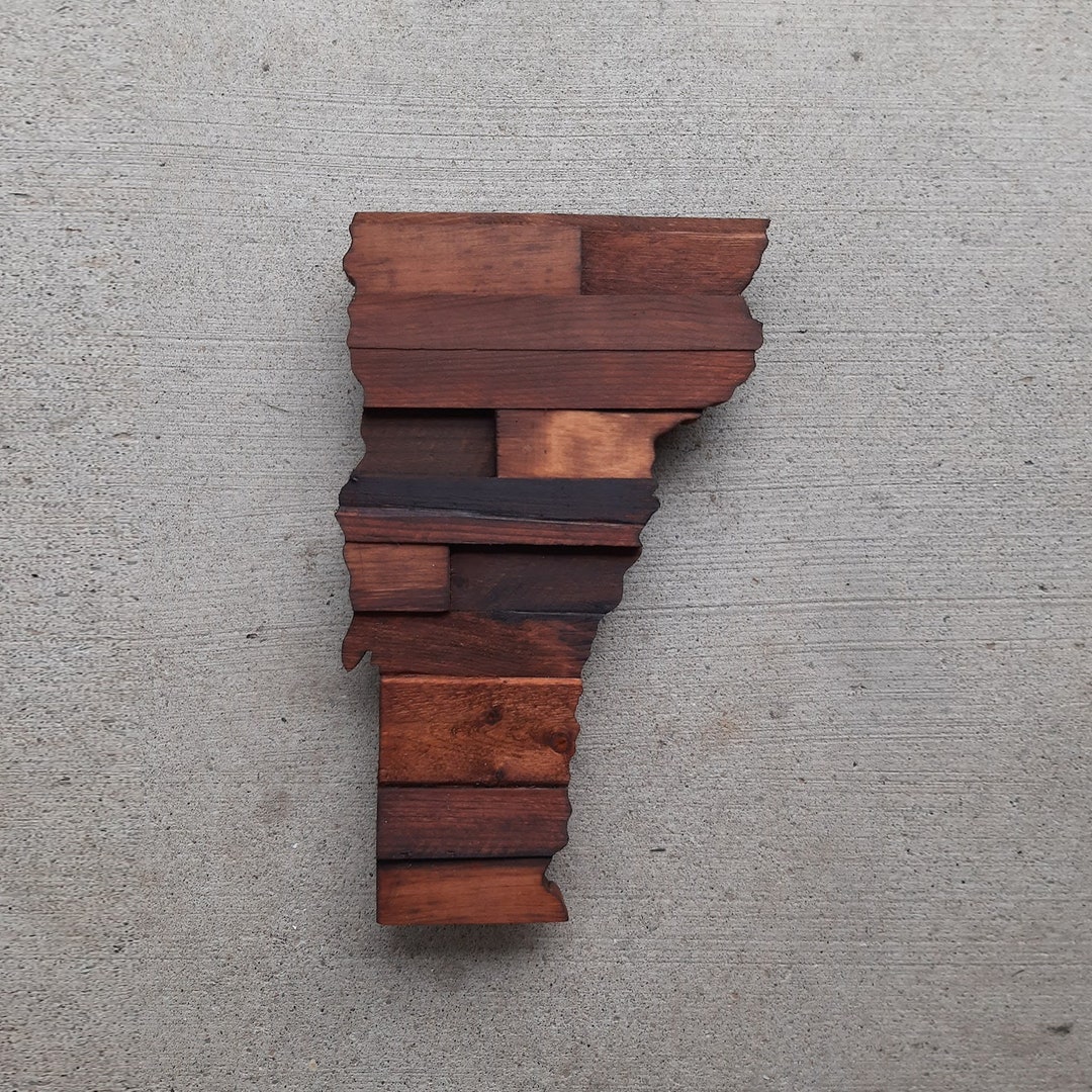 Vermont Wood Sign, Vermont State Sign Wall Art Decor, Large Home State ...