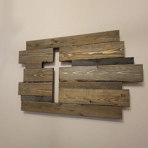 Large Wood Cross Wall Decor, Gray Wood Cross Wall Art, Rustic Gray Wood ...