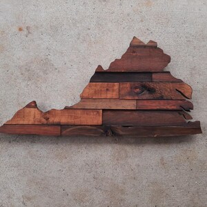 Virginia Wood Sign, Virginia Rustic Wood Sign, Wooden Virginia State ...