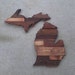 Michigan Rustic Wood State Cut Out, Wooden Michigan State Outline ...