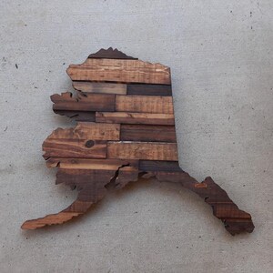 Alaska Rustic Wood Cut Out, Alaska Sign, Alaska Decor, Rustic Home ...