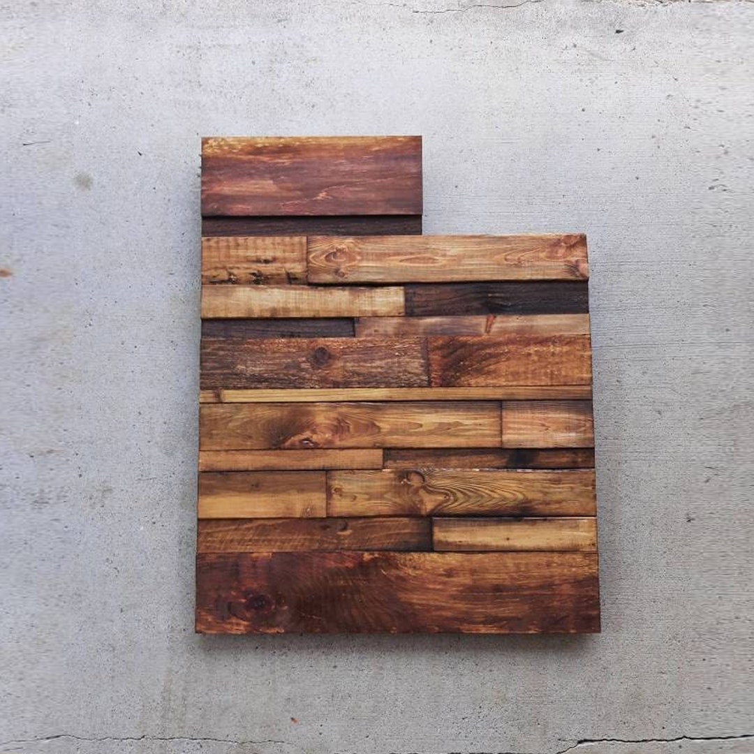 Utah Wood Sign, Utah State Sign Wall Art Decor, Large Home State Cutout ...