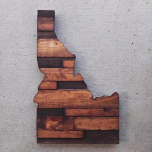 Idaho Wood Sign, Idaho State Sign Wall Art Decor, Large Home State ...