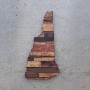New Hampshire Wood Sign, New Hampshire State Sign Wall Art Decor, Large ...