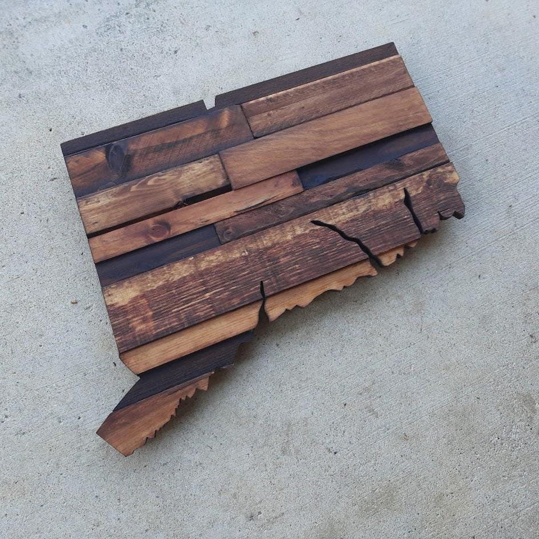 Connecticut Wood Sign, Connecticut Rustic Wood Sign, Wooden Connecticut ...