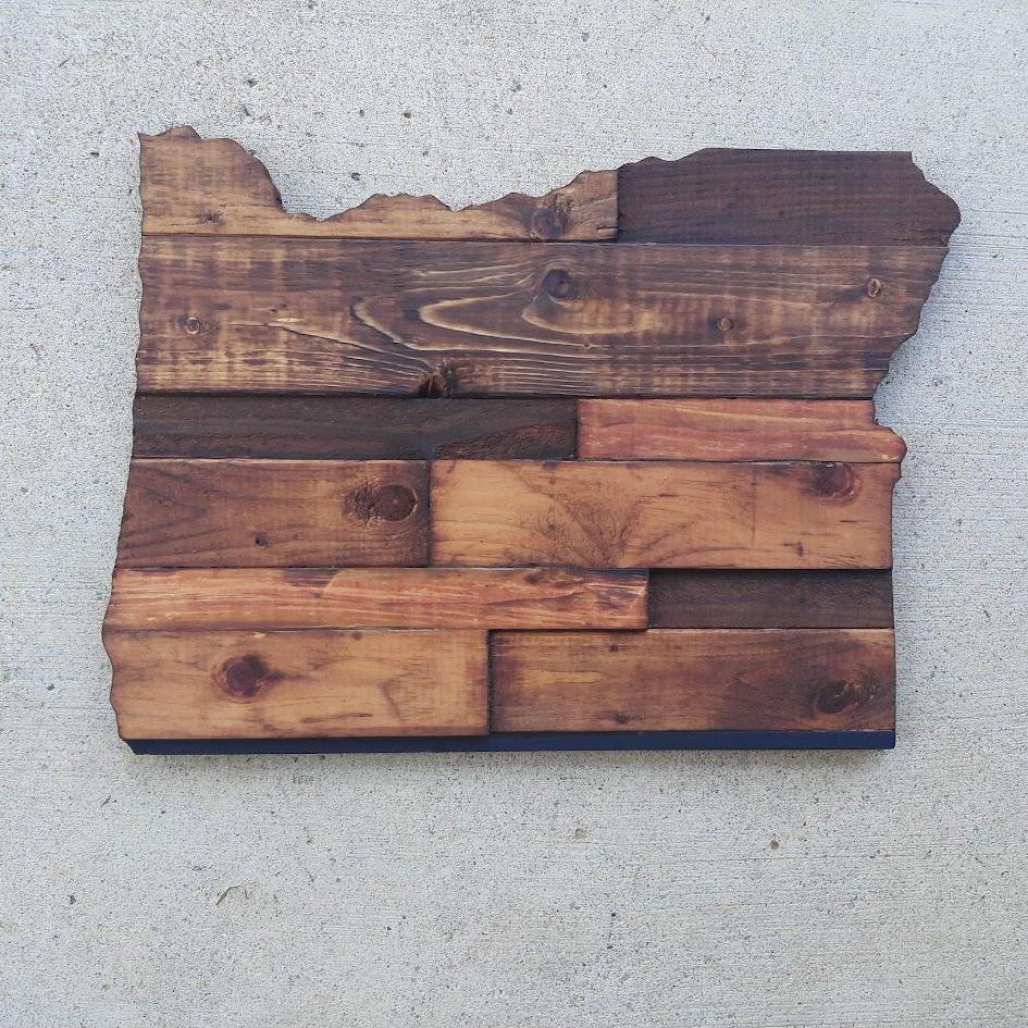 Oregon Wood Sign, Oregon State Sign Wall Art Decor, Large Home State ...
