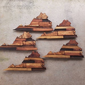 Virginia Wood Sign, Virginia Rustic Wood Sign, Wooden Virginia State ...