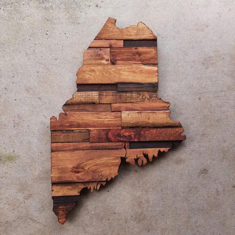Maine Wood Sign - Etsy