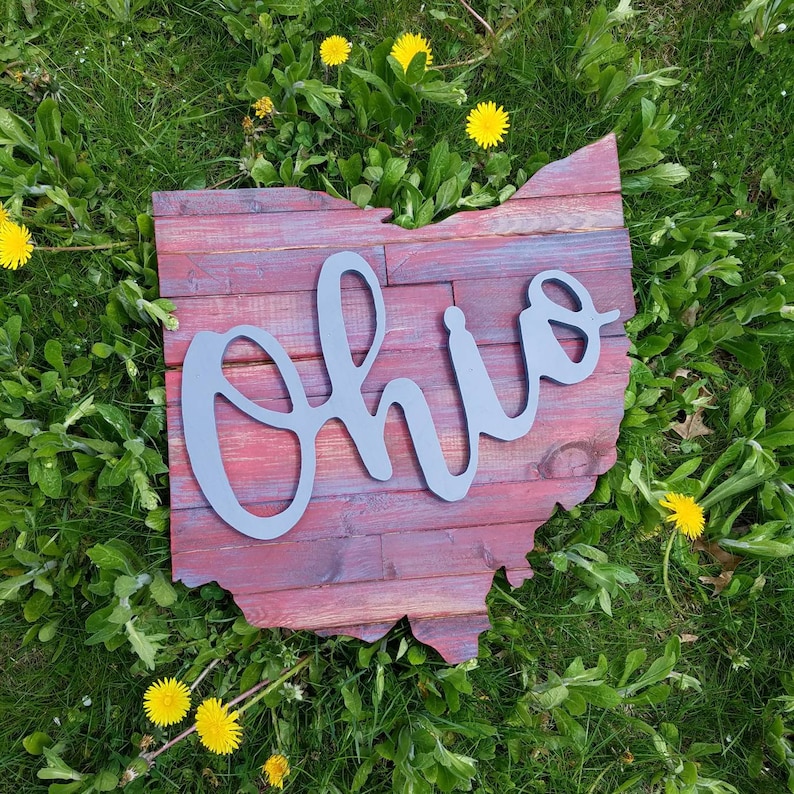 Ohio Sign Script Ohio Ohio State Ohio Wood Sign Ohio Art - Etsy