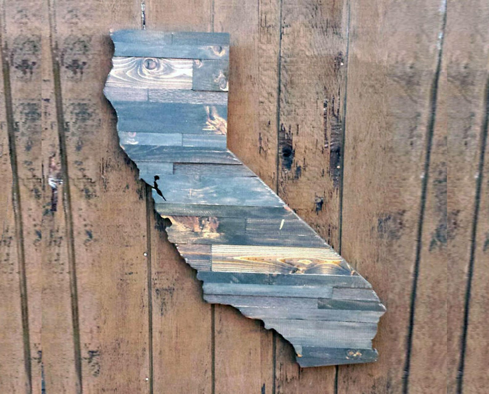 California Rustic Wood State Cut Out, Wood Art Sign,california Sign ...