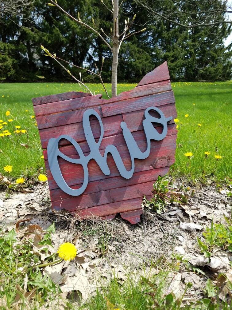 Ohio Sign Script Ohio Ohio State Ohio Wood Sign Ohio art | Etsy