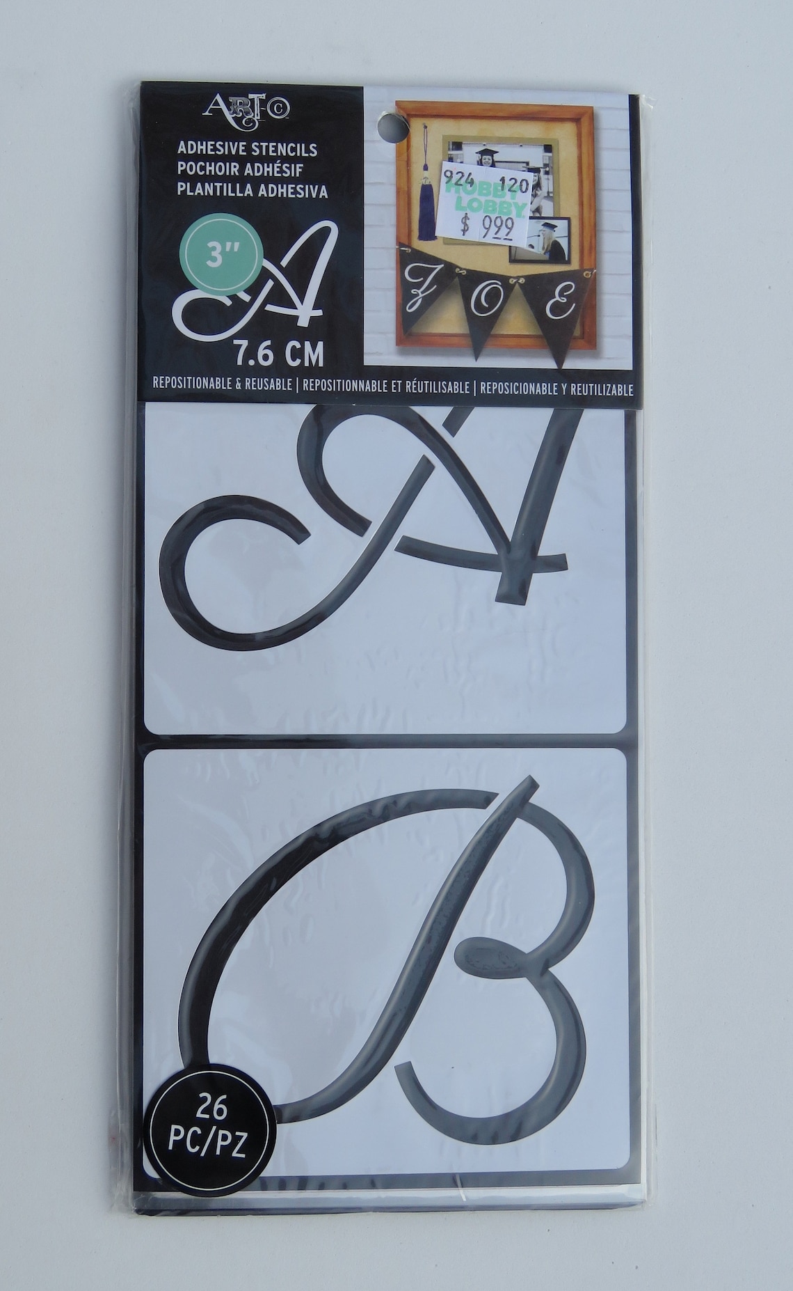 Adhesive Alphabet Stencils 3 26 pcs 34352 | Etsy