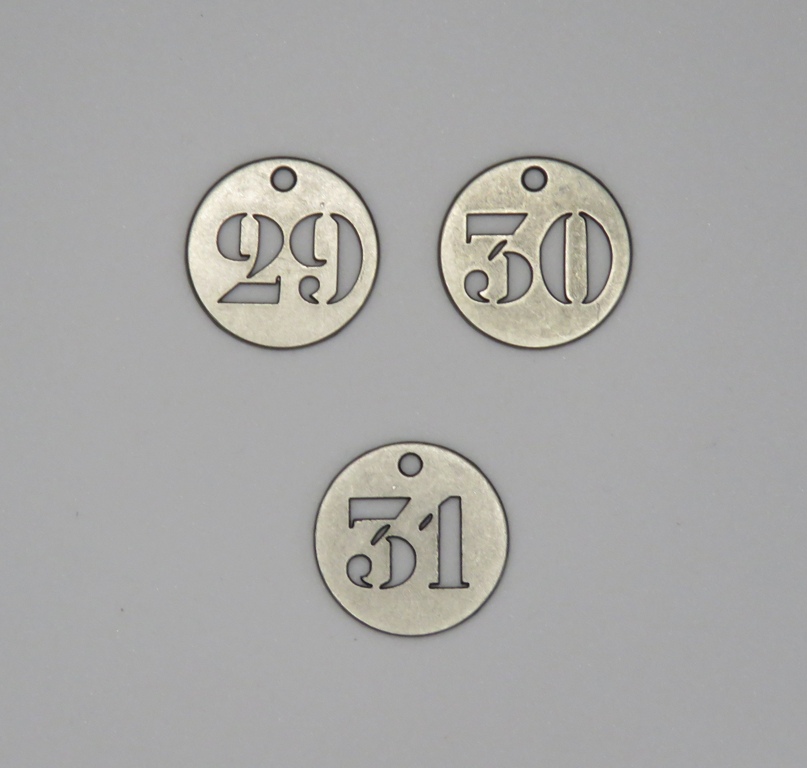 Steel Number Tokens - Etsy