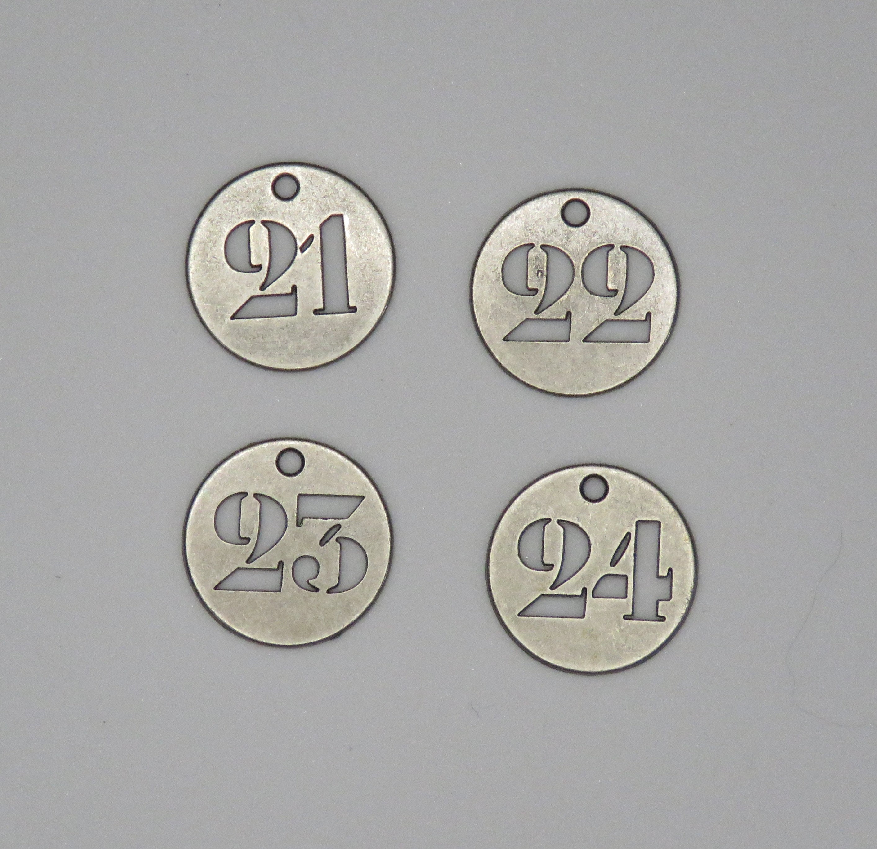 Steel Number Tokens - Etsy
