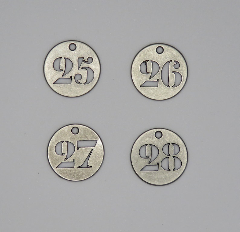 Steel Number Tokens - Etsy