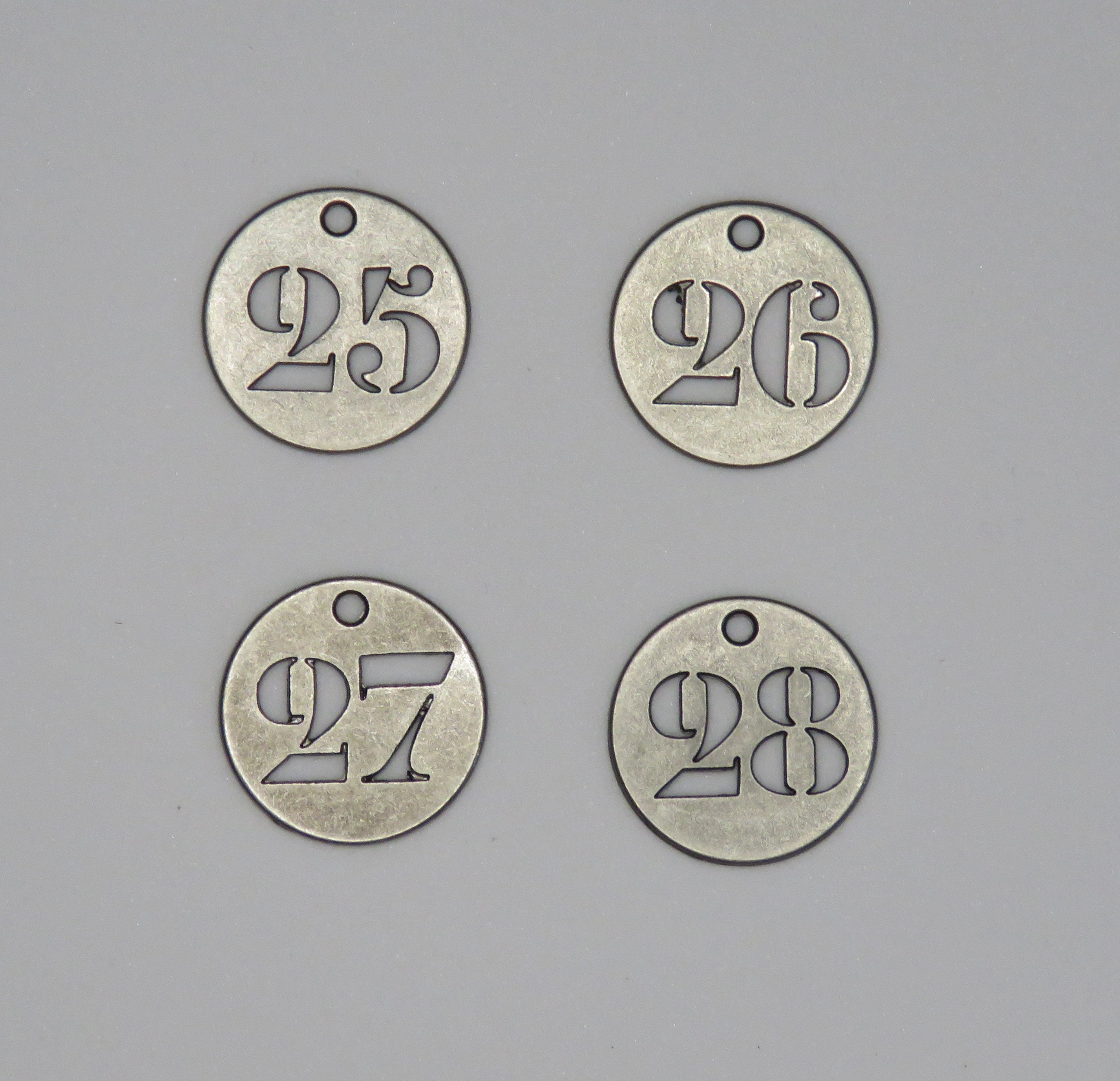Steel Number Tokens - Etsy
