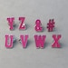 Pink Enamel Initial Pin - Initial, Hashtag or Ampersand - Etsy Canada
