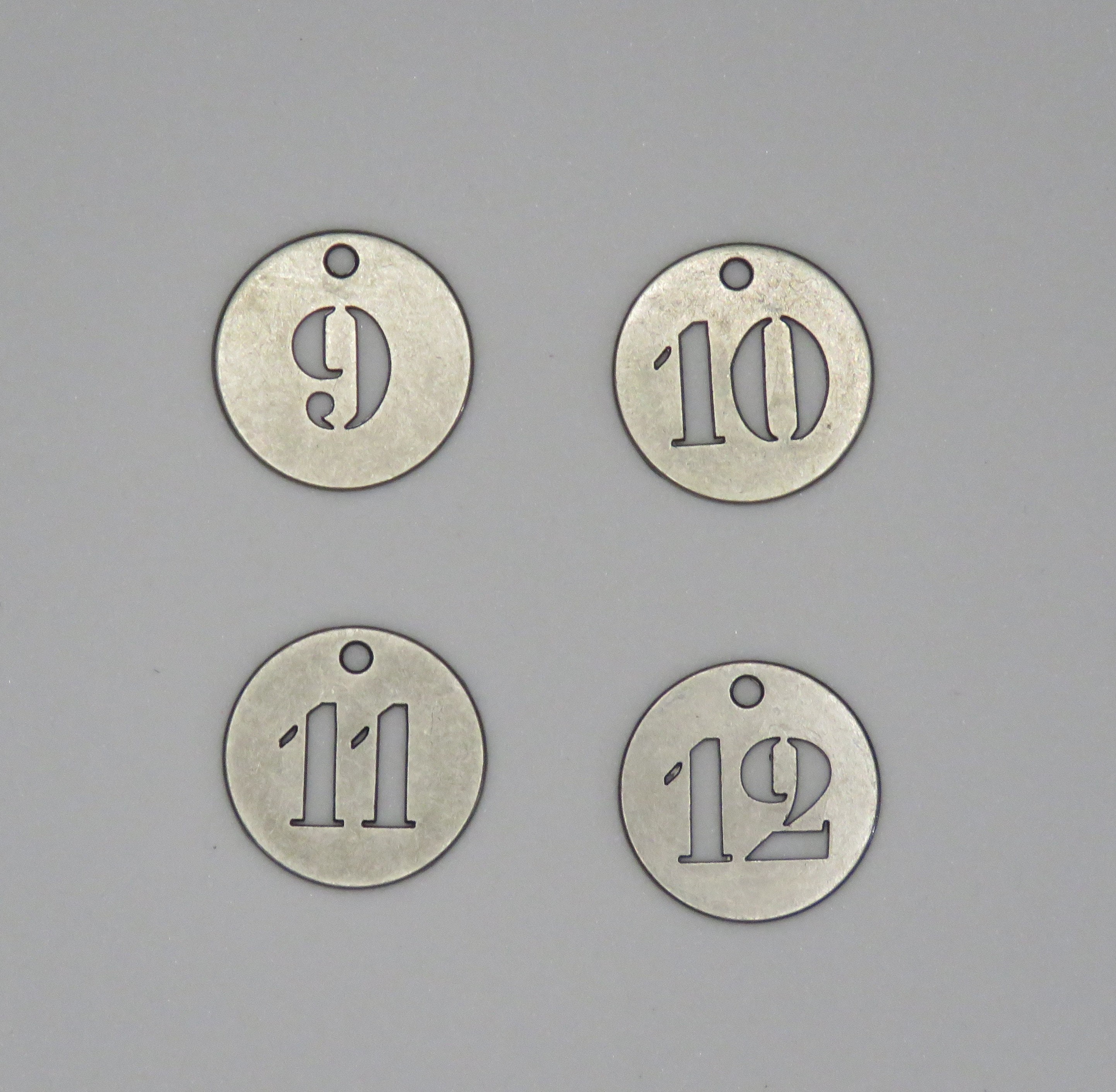 Steel Number Tokens - Etsy