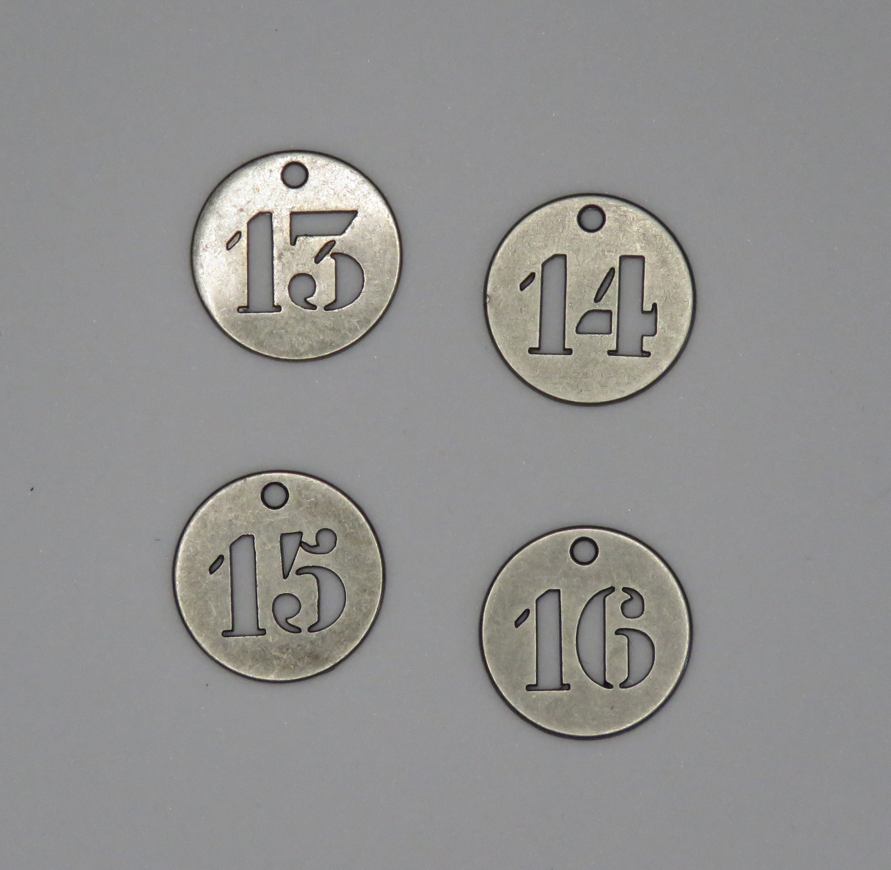 Steel Number Tokens - Etsy