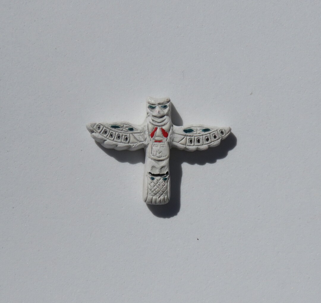 Peruvian Clay Bead- White Totem Pole - Etsy