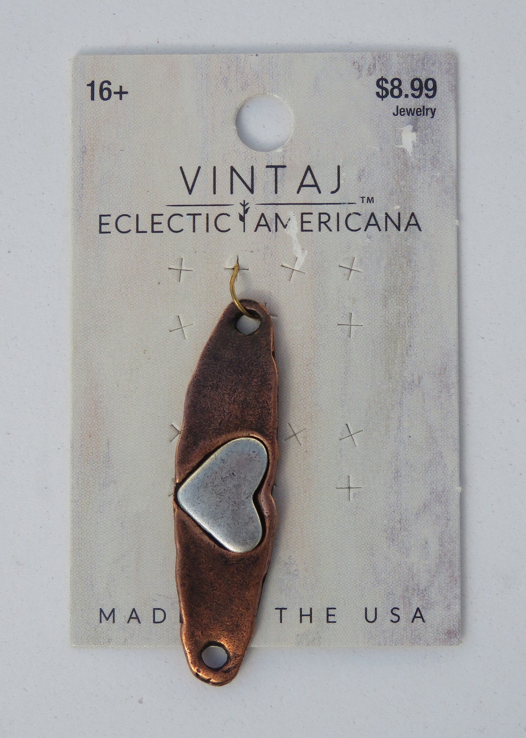 Antique Copper Heart Connector - Etsy