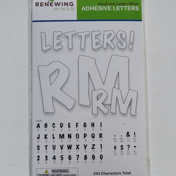White Adhesive Letters - Etsy