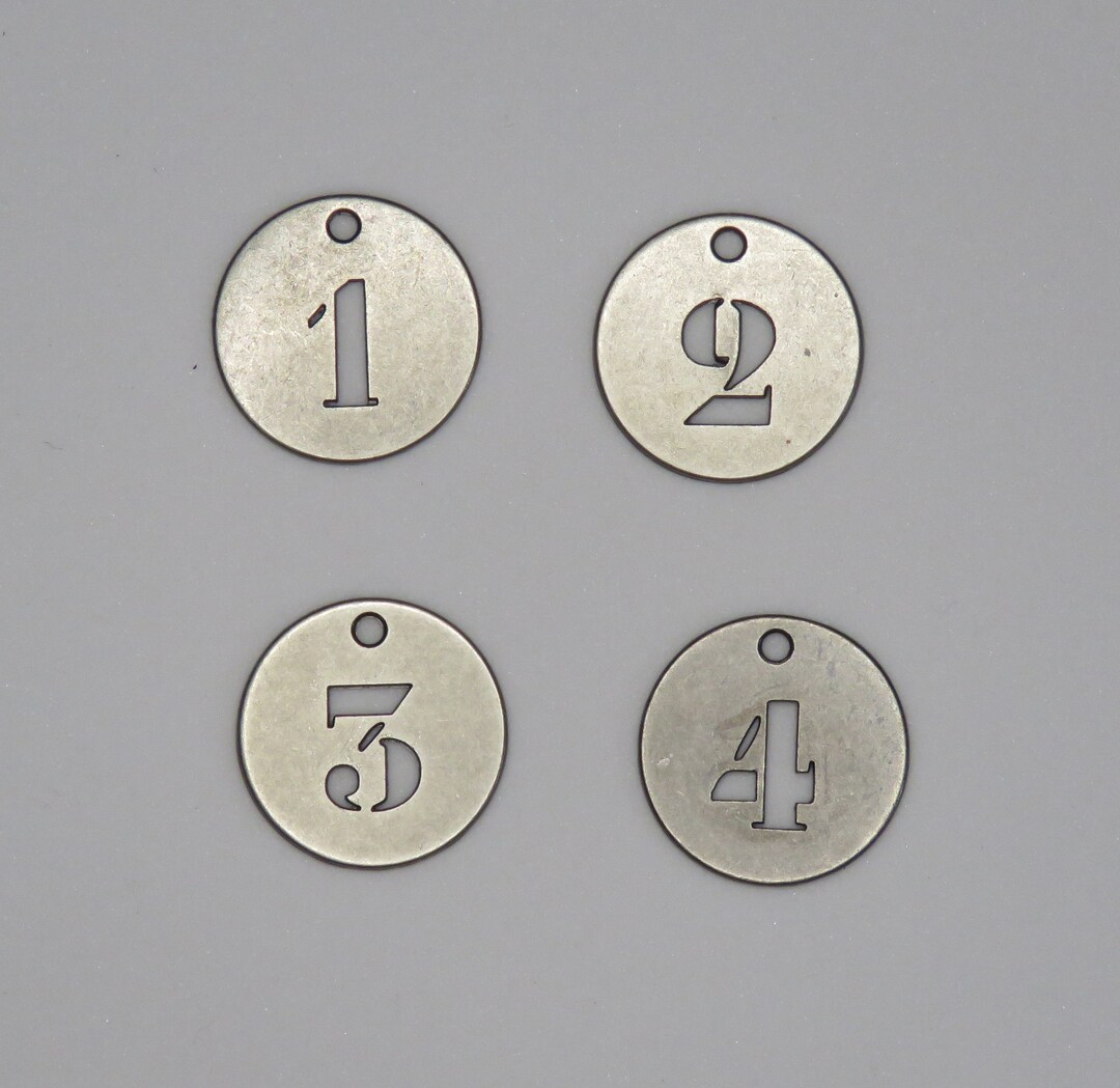 Steel Number Tokens - Etsy