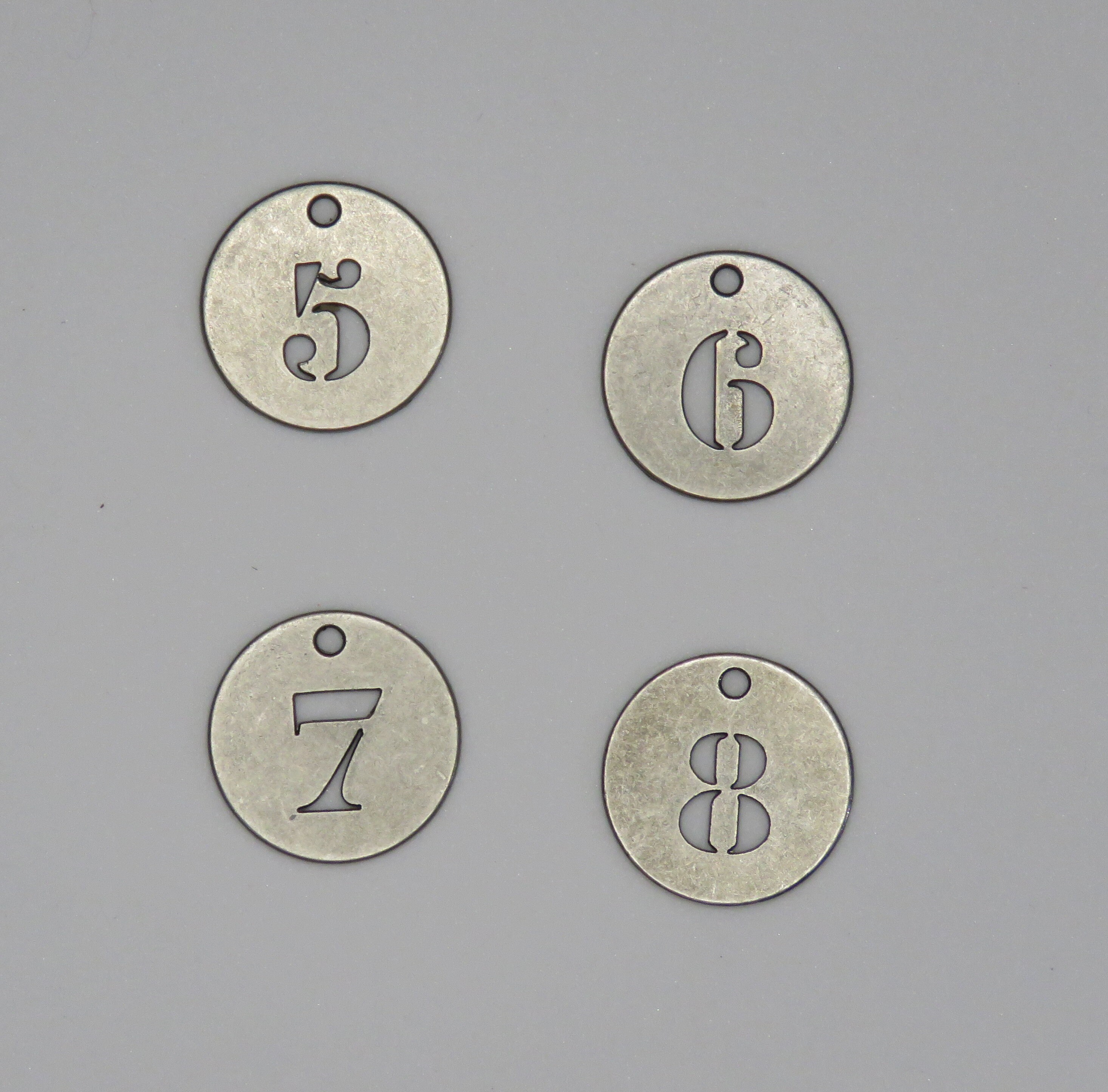 Steel Number Tokens - Etsy