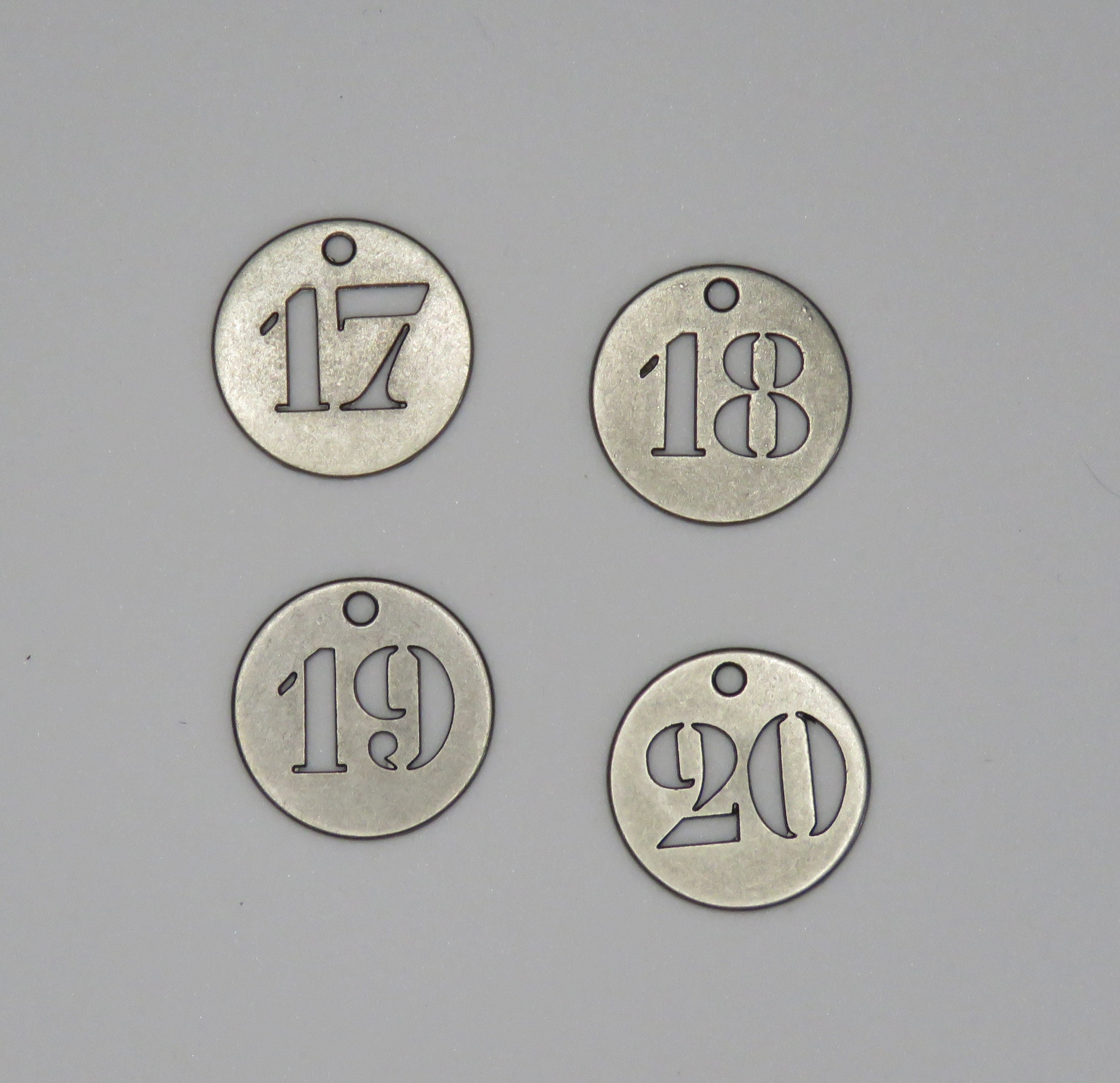 Steel Number Tokens - Etsy