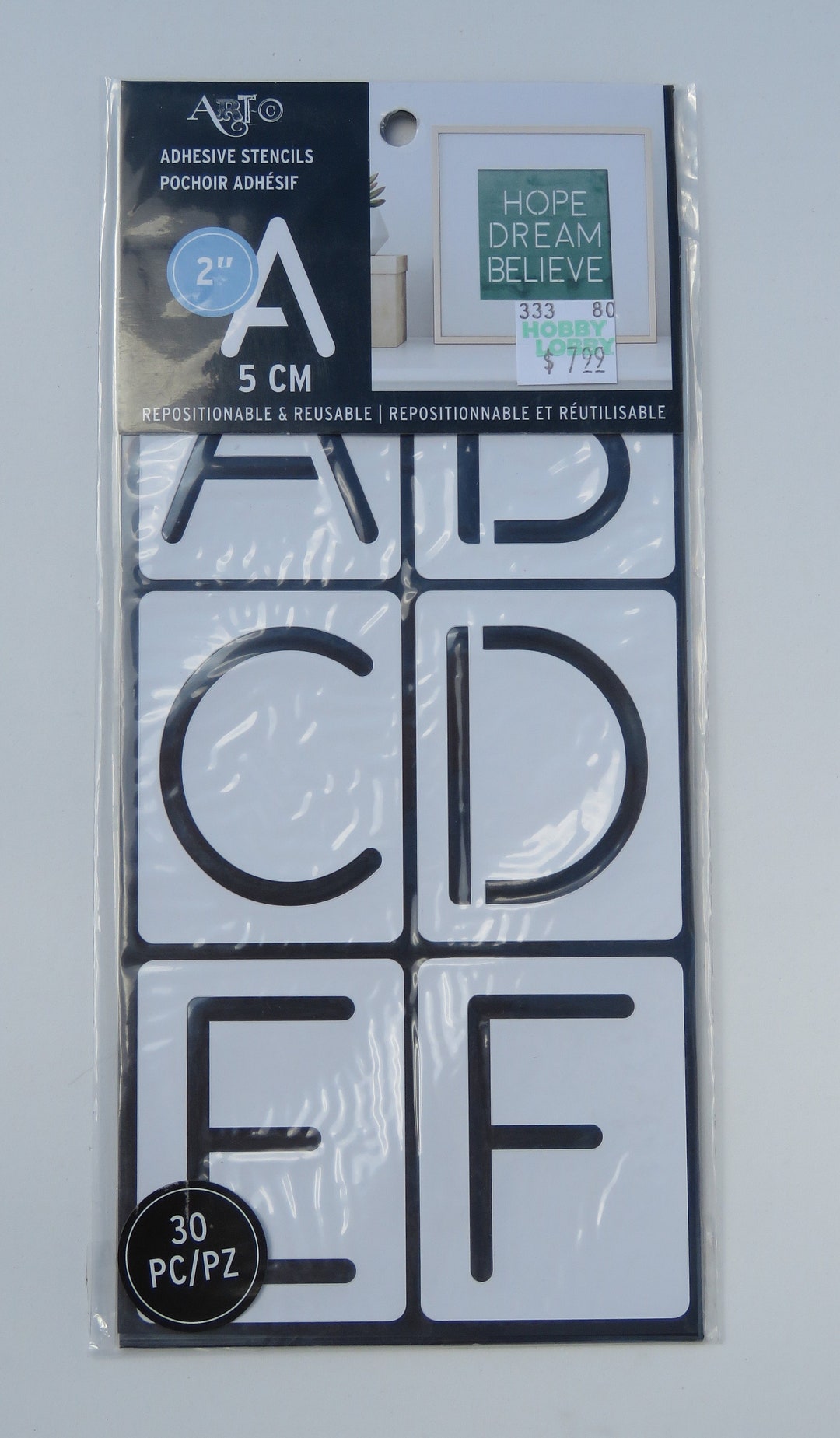 Adhesive Alphabet Stencils 2 30 Pcs 35884 - Etsy