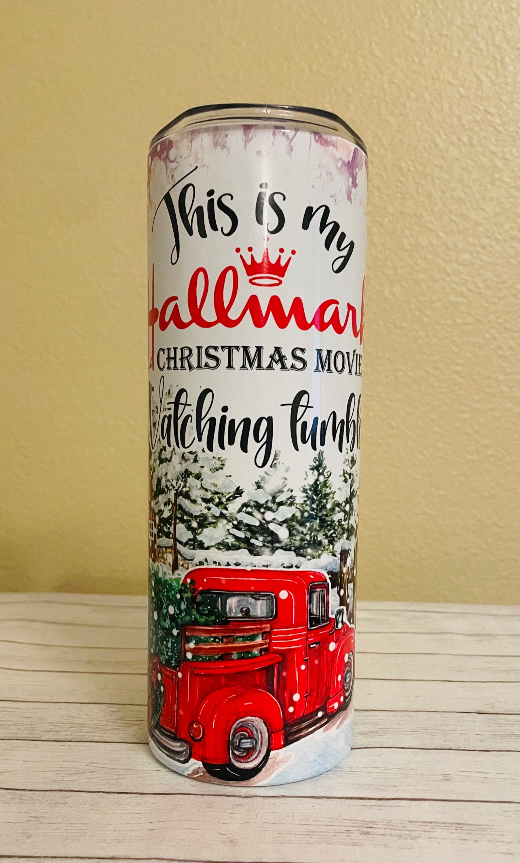 Hallmark Christmas Movie Watching Tumbler Hallmark Tumbler - Etsy