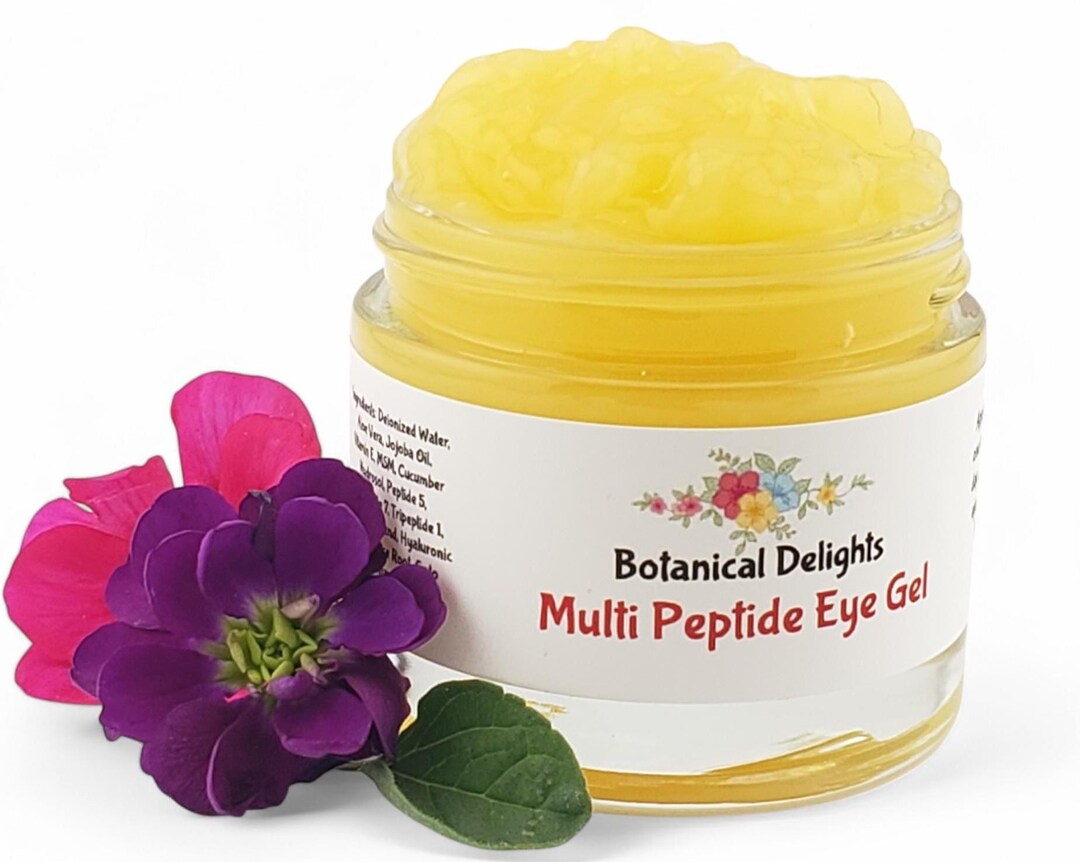 Multi Peptide Eye Gel, 2 Oz Glass Jar, Science Based Skincare, Herbal ...